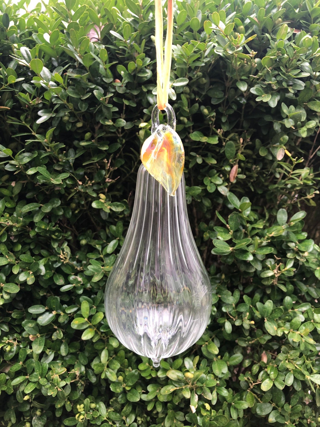 Pear Glass Ornament - Hand Blown Glass - Etsy