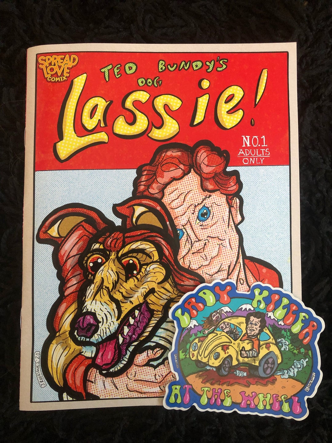 Ted Bundys Dog Lassie Comic & Sticker Combo - Etsy Australia