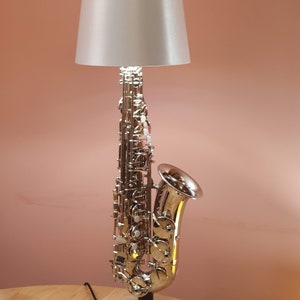Handmade Alto Saxophone Lamps: Gold, Silver, Black, White, Satin Finish ...