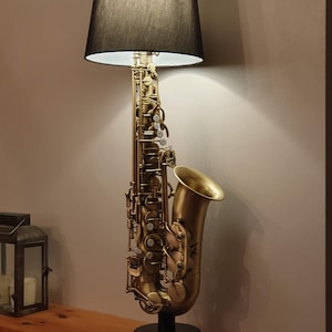 Handmade Alto Saxophone Lamps: Gold, Silver, Black, White, Satin Finish ...