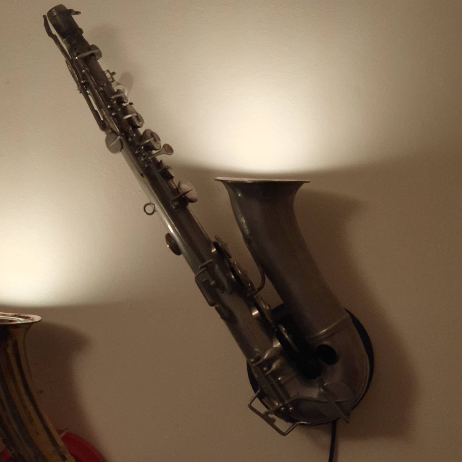 Saxophone Wall Light, Uplight With Colour Changing Bulb - Etsy