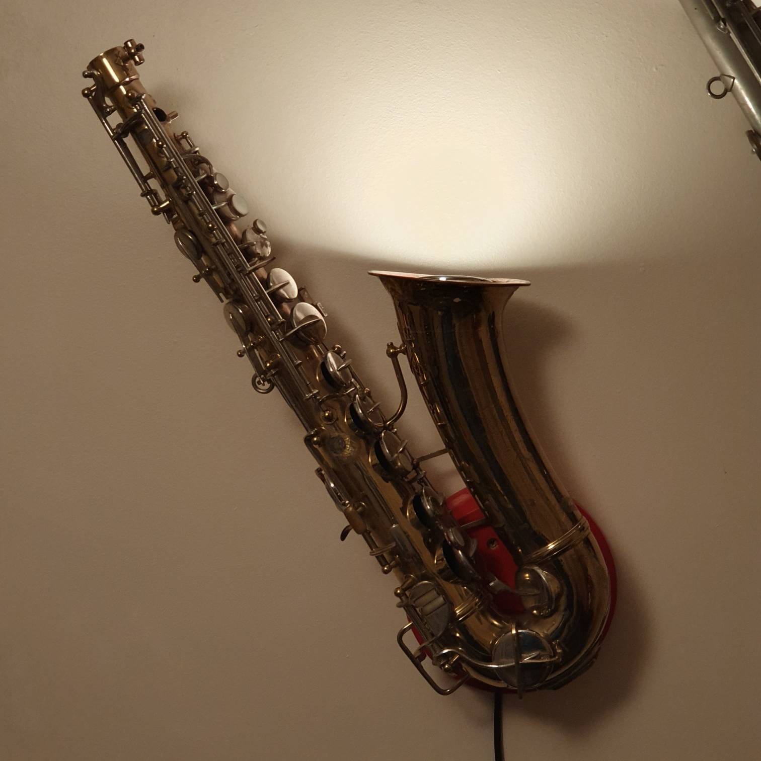 Saxophone Wall Light, Uplight With Colour Changing Bulb - Etsy
