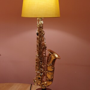 Handmade Alto Saxophone Lamps: Gold, Silver, Black, White, Satin Finish ...