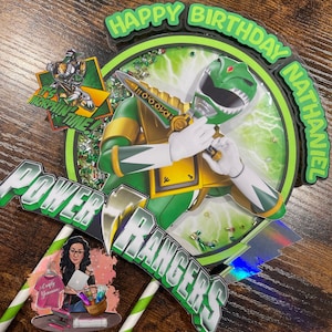 Power Cake Topper, Ranger Cake Topper, Personalized, Shaker Cake Topper ...