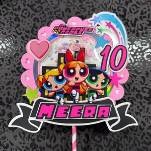 Puff Girl Cake Topper | Power Girl | Personalized Topper | 3d Shaker ...