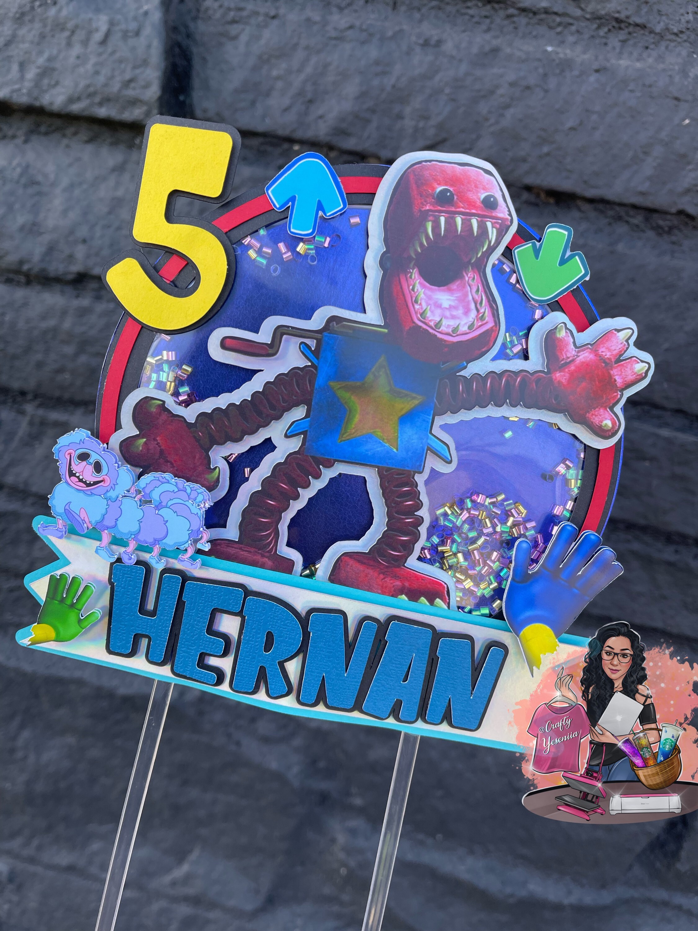 Huggy Wuggy Cake Topper Gamer Cake Topper Huggy Wuggy Video - Etsy Finland