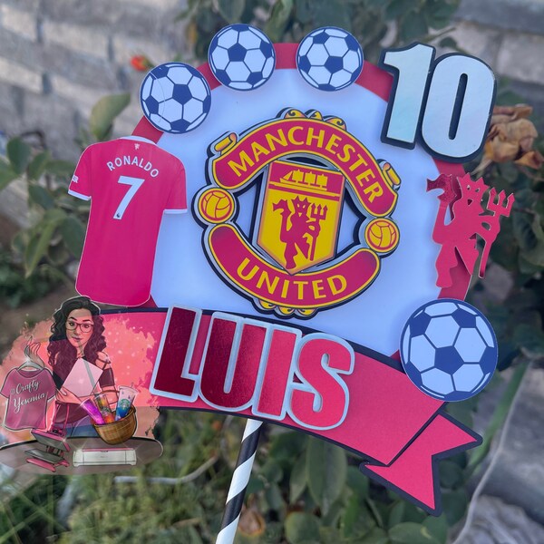Manchester United Cake Topper - Etsy UK