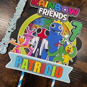 Rainbow Friends Cake Topper, Cake Topper, Kids Party Decor, Custom ...