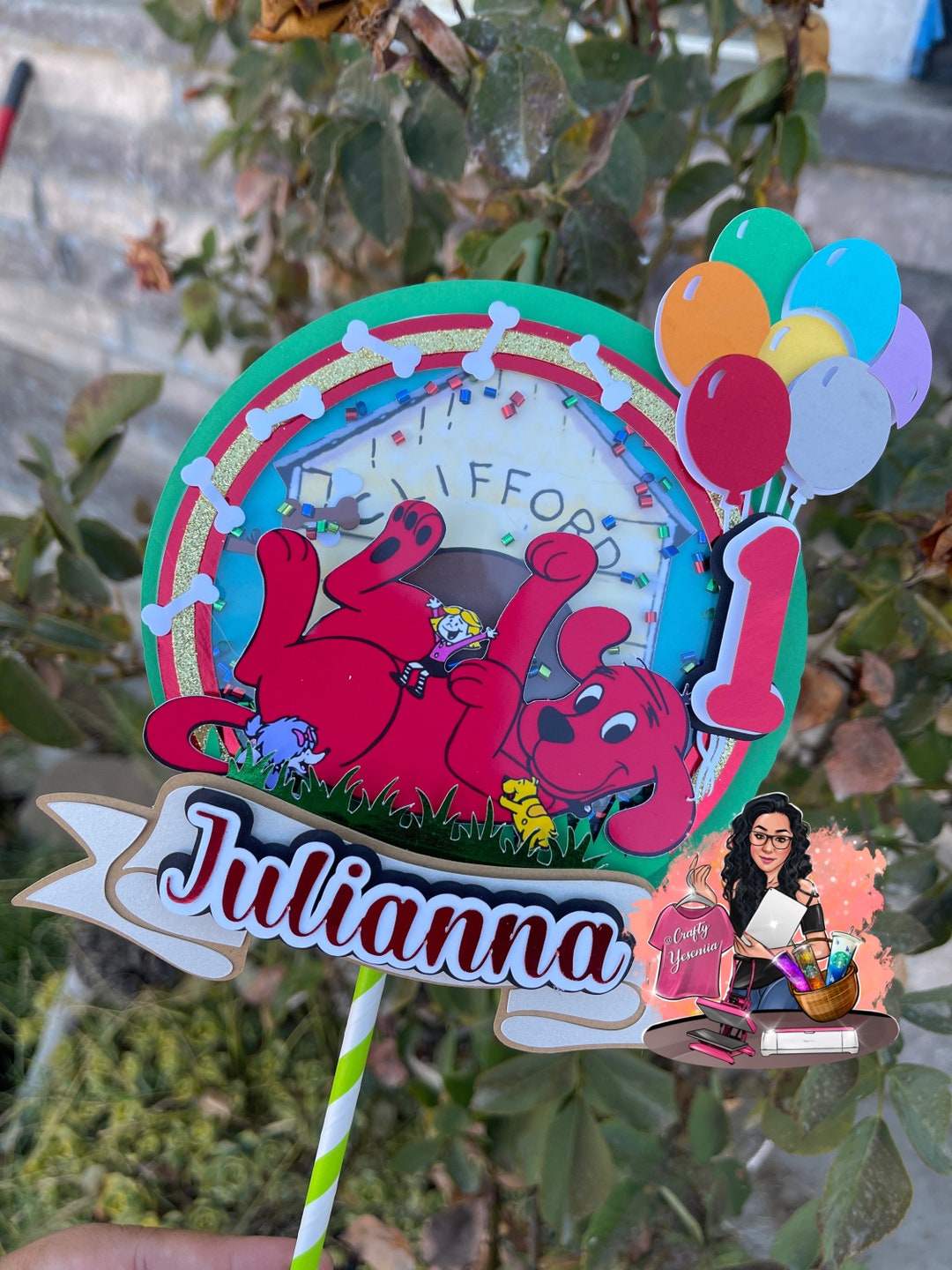 Clifford Cake Topper, Clifford the Big Red Dog Party, Birthday Cake ...