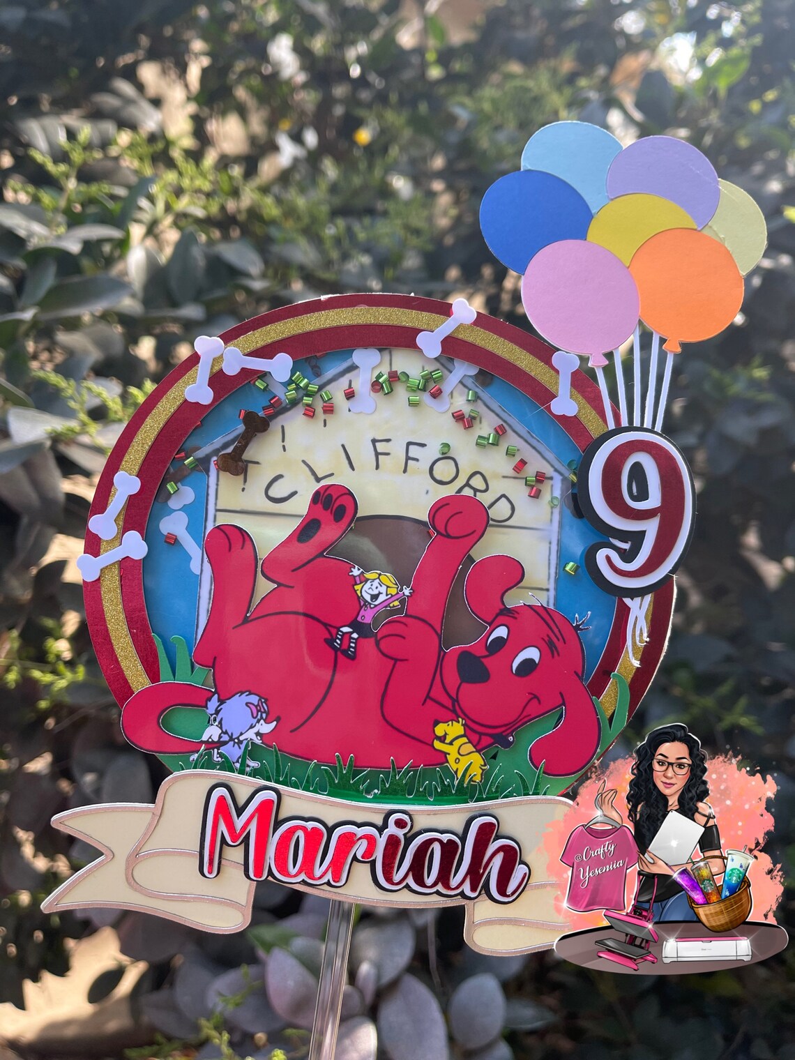 Clifford Cake Topper, Clifford the Big Red Dog Party, Birthday Cake ...