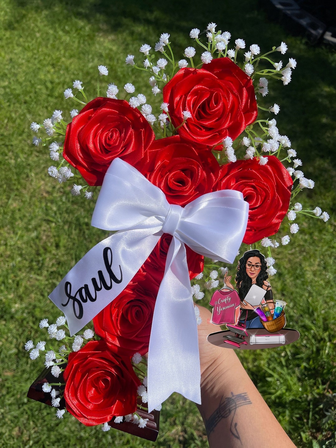 Cross Eternal Roses - Etsy