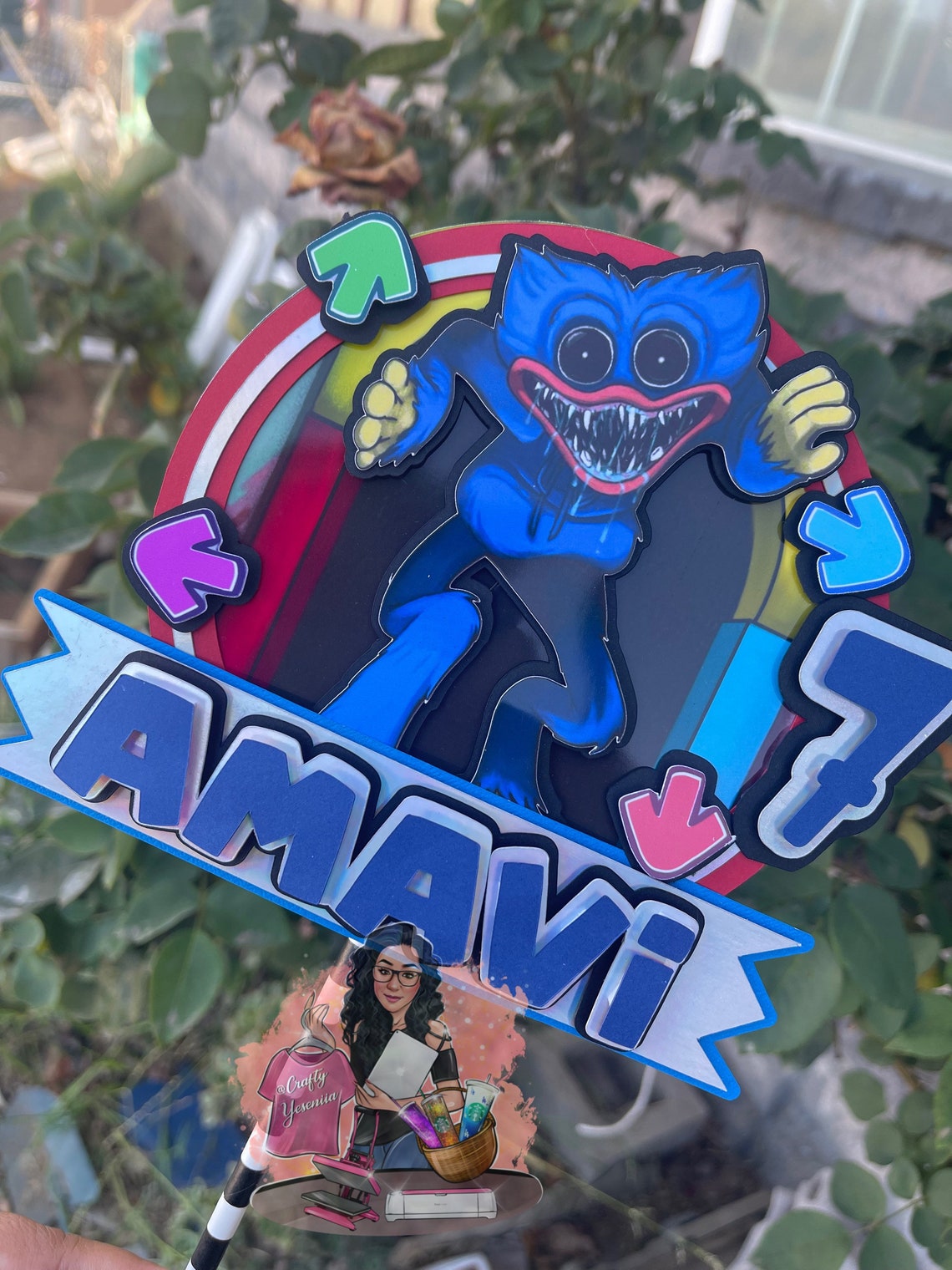 Huggy Wuggy Cake Topper Gamer Cake Topper Huggy Wuggy Video - Etsy