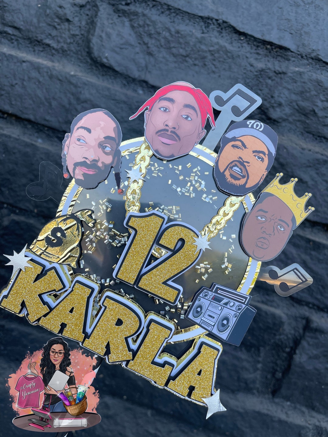 Hip Hop Cake Topper, Rappers, Legends, 90s Rap Friends, Custom Cake ...