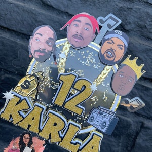 Hip Hop Cake Topper, Rappers, Legends, 90s Rap Friends, Custom Cake ...