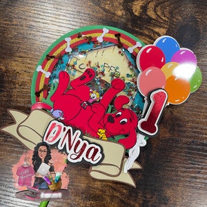 Clifford Cake Topper, Clifford the Big Red Dog Party, Birthday Cake ...