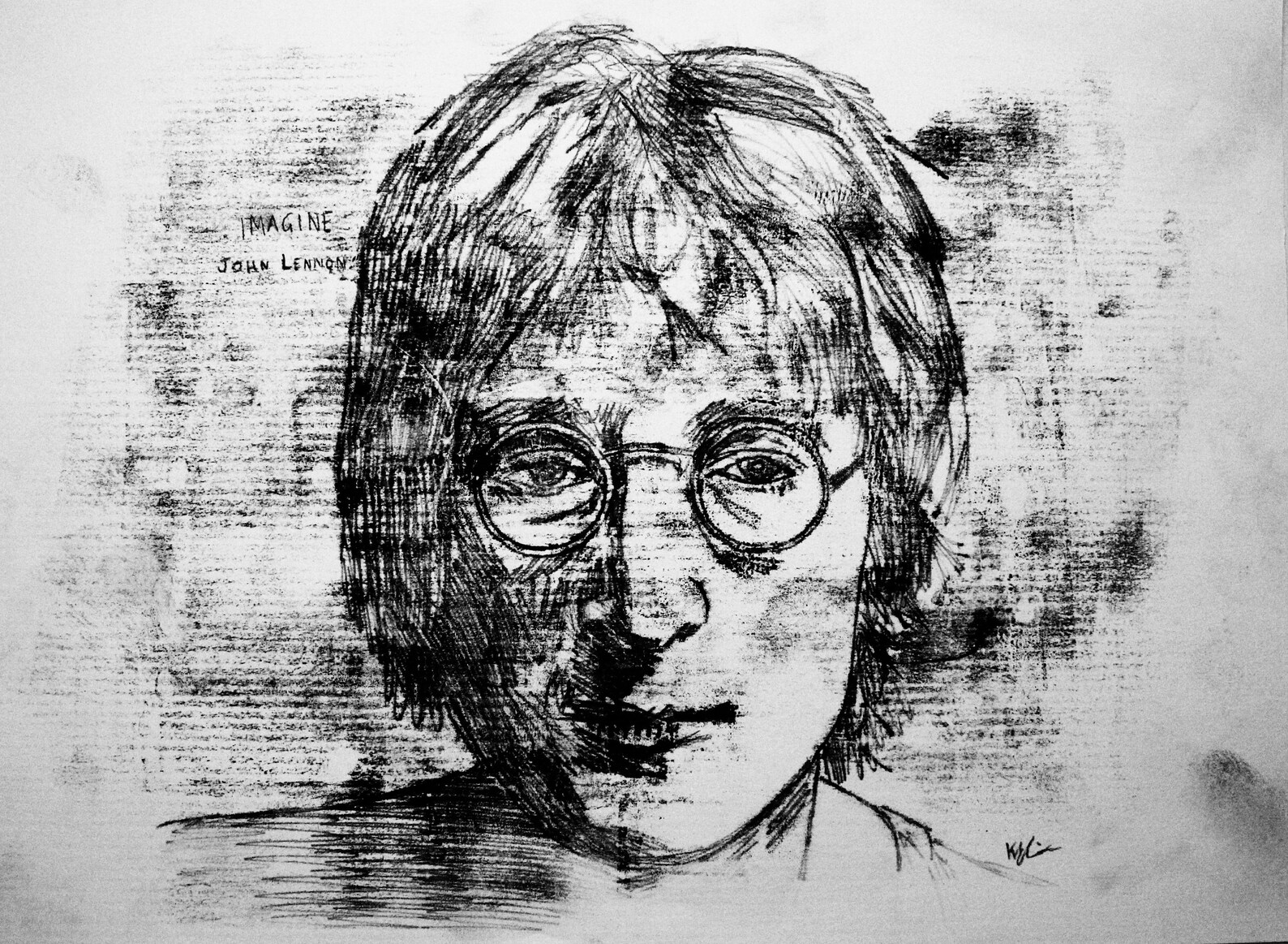 John Lennon "imagine" Custom Limited Art Print A3 - Hand Signed, Titled ...
