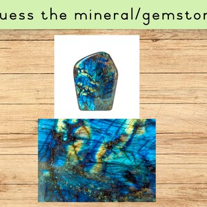 Gemstones Printable Flashcards Minerals and Crystals Matching ...