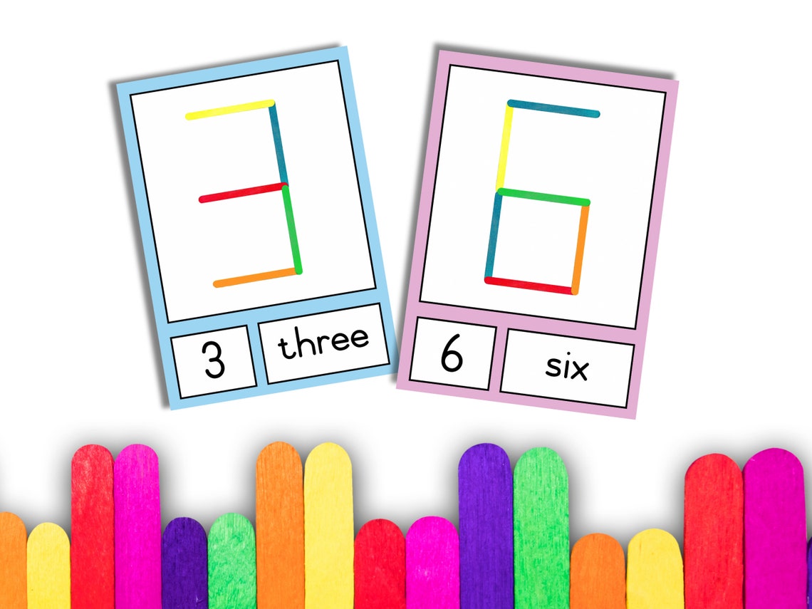 Popsicle Stick Activity Numbers Lolly Stick Activity Number Formation ...