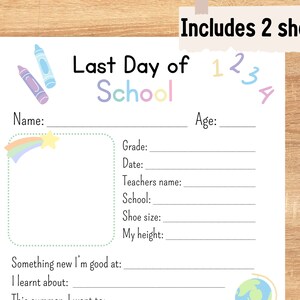 Back to School Printable, First Day of School Questionnaire, Back to ...