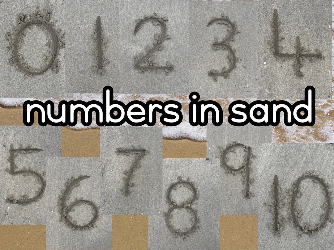 Beach Number Cards Sand Seashore 0-10 Numbers Printable EYFS Resource ...