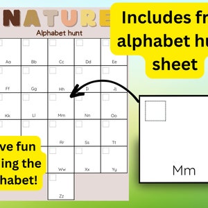 Printable Nature Scavenger Hunt for Kids| Outdoor Team Work Game ...
