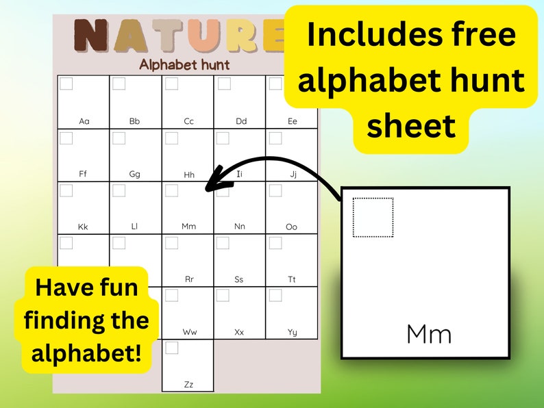 Printable Nature Scavenger Hunt for Kids| Outdoor Team Work Game ...