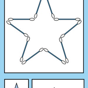 Q-tip Shape Activity Card for Toddlers, Shape Flashcards for Homeschool ...