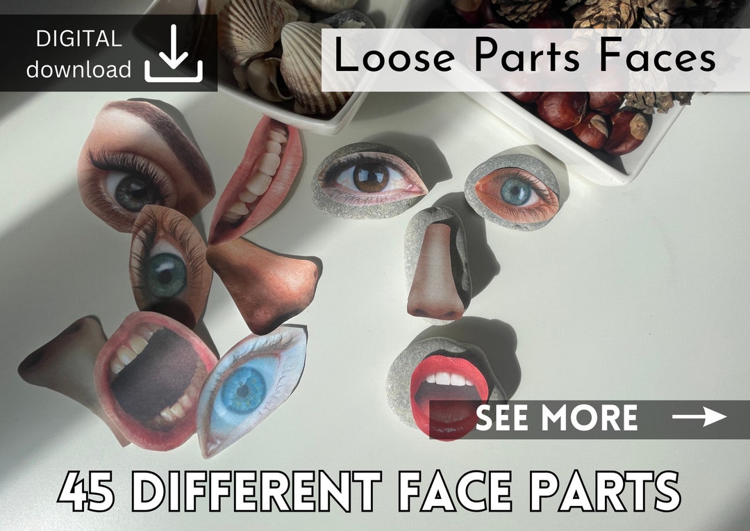 Build a Face Loose Parts Play | Emotion Building Kit | - Etsy