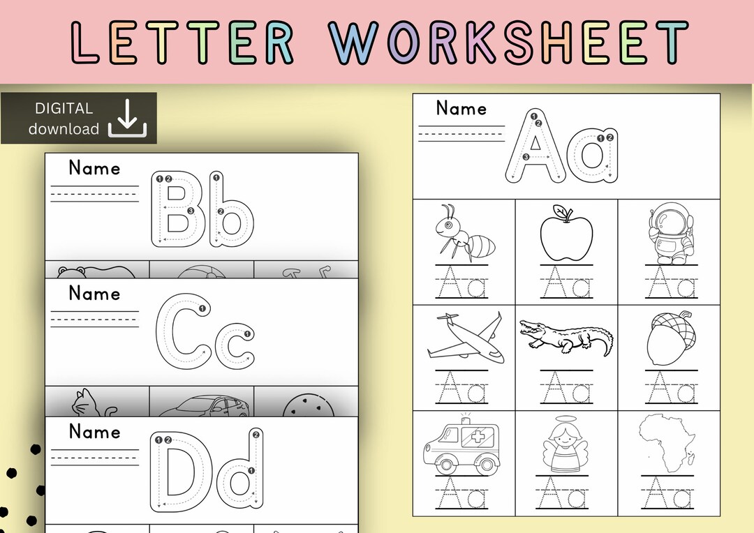 26 ABC Printable Alphabet Sounds Worksheets | Letter Formation Practice ...