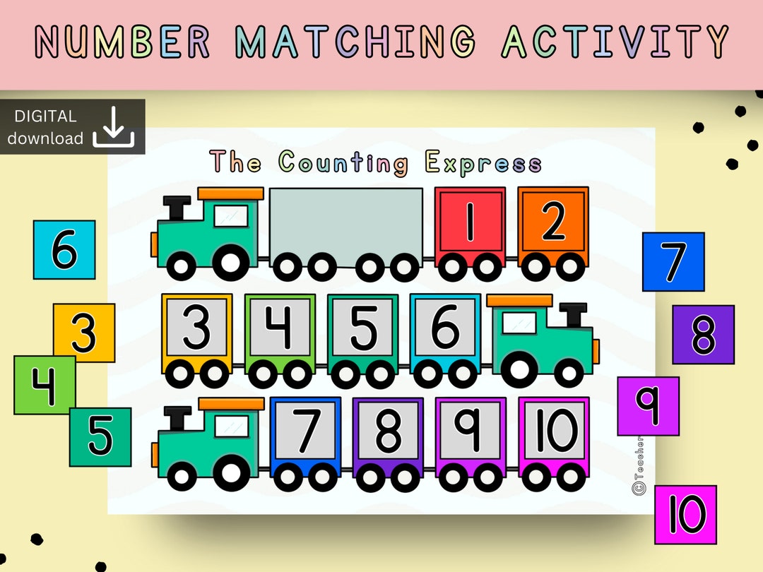 Number Matching Activity | Preschool Math Printable | Toddler Busy ...