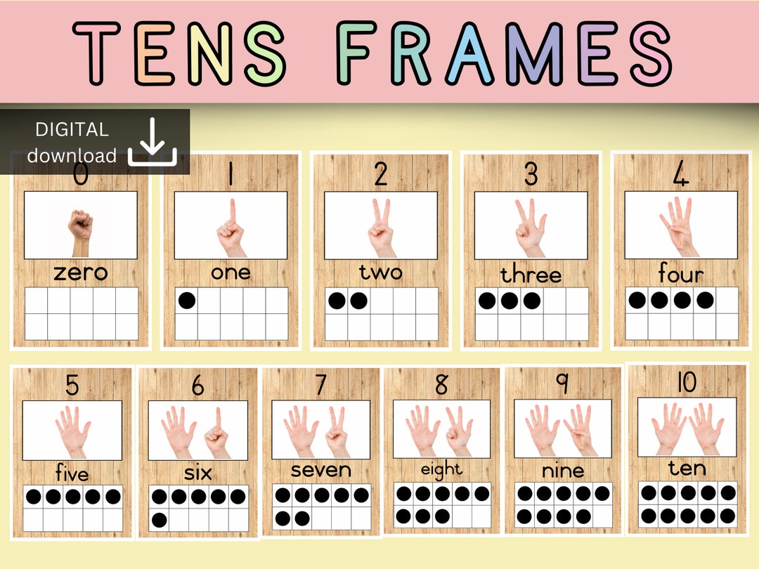 Tens Frame Number Cards Printable | Maths Mastery | 0-10 Numeral Flash ...