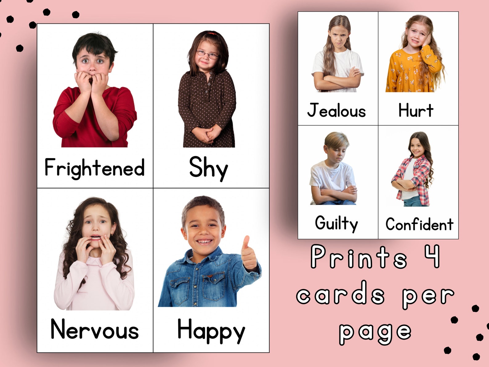 Photo Emotion Flashcards Printable | Features Real Children Photo ...