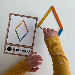 Popsicle Stick Activity Card for Toddlers | Shape Flashcards for ...