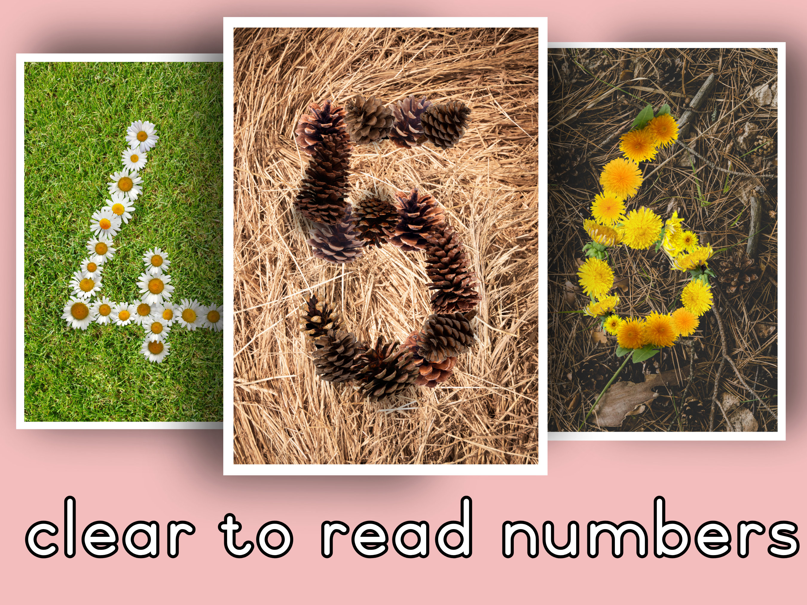 Nature Number Cards Loose Parts Cards Number Recognition - Etsy