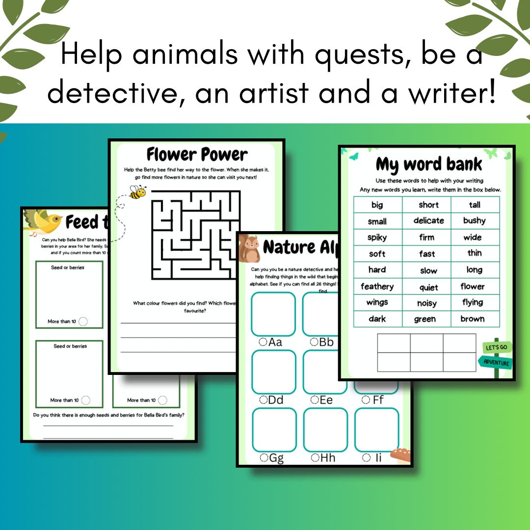 Nature Hunt Detective Printable | Outdoor Activity Sheets for Children ...