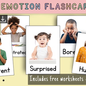 Photo Emotion Flashcards Printable | Features Real Children Photo ...