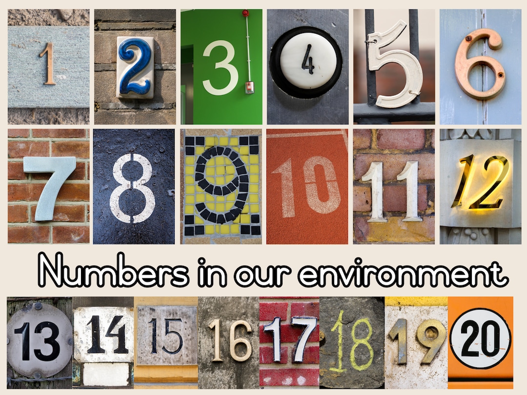 Number Cards to 20 Real Life Purpose Number Learning Outdoor, Reggio ...