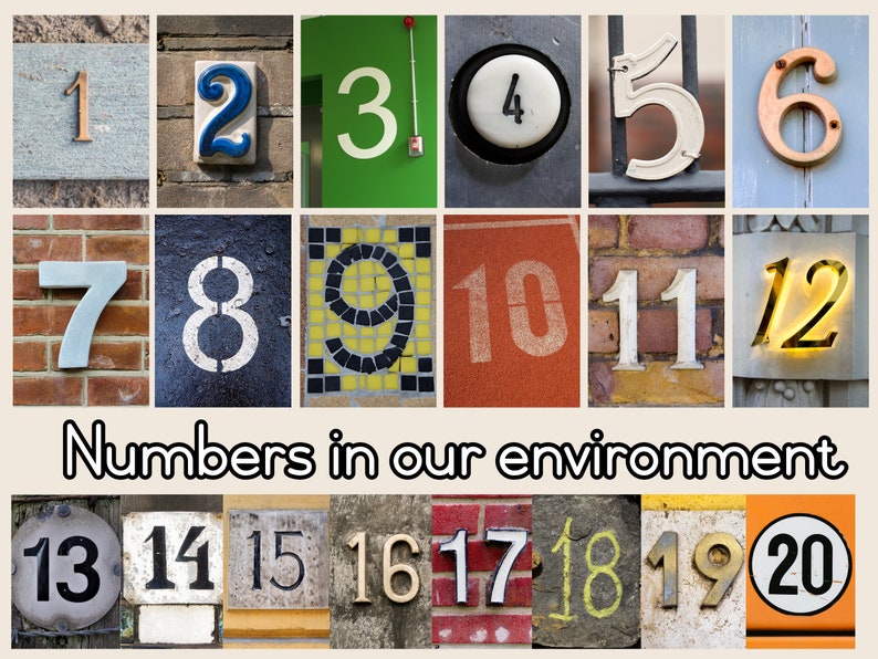 Number Cards to 20 Real Life Purpose Number Learning Outdoor, Reggio ...