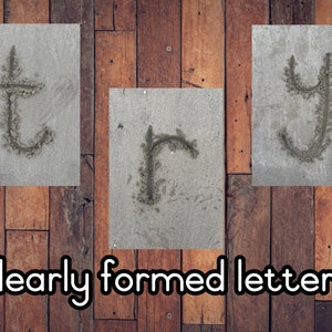Beach Sand Alphabet Card Printable Download Natural Seaside Early Years ...