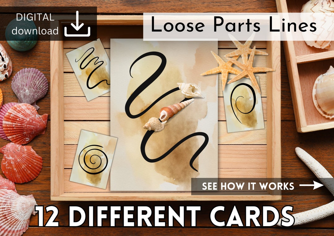 Loose Parts Play Printables, Pre-writing Activity, Reggio Inspired ...