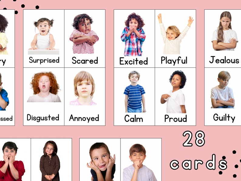 Photo Emotion Flashcards Printable | Features Real Children Photo ...