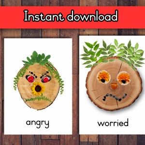 Loose Parts Play Emotions Activity, Feelings Flashcard, Reggio Inspired ...