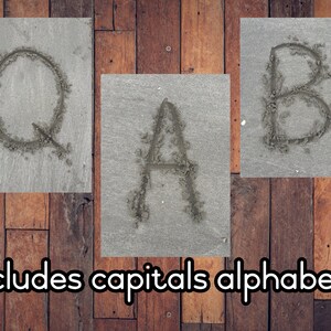 Beach Sand Alphabet Card Printable Download Natural Seaside Early Years ...