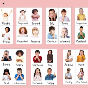 Photo Emotion Flashcards Printable | Features Real Children Photo ...