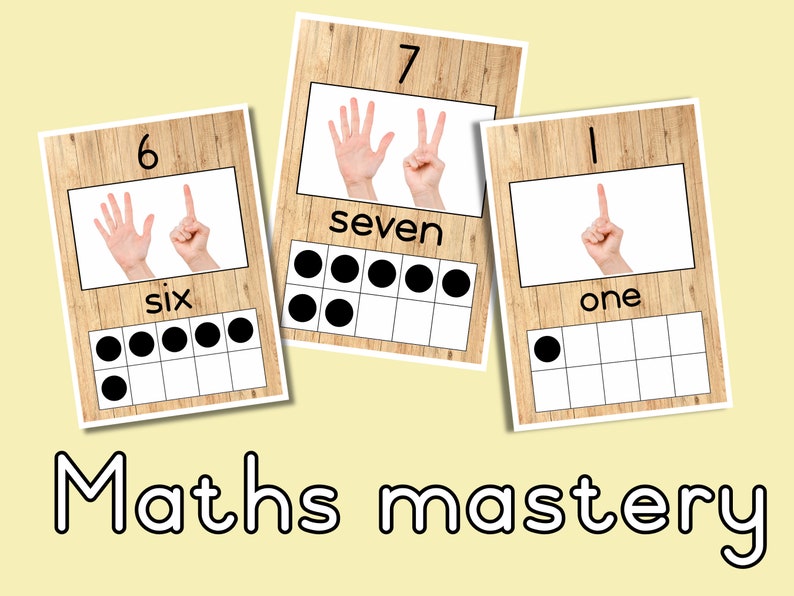Tens Frame Number Cards Printable | Maths Mastery | 0-10 Numeral Flash ...