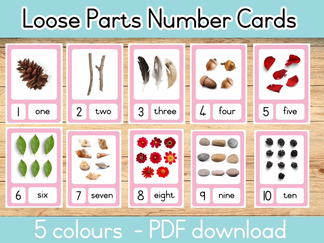 Number Cards Loose Parts Cards 0-10 Printable Digital Download EYFS ...