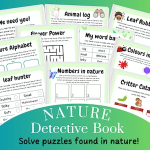 Nature Hunt Detective Printable | Outdoor Activity Sheets for Children ...