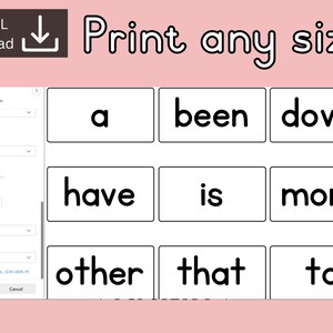 Printable Fry's 100 Sight Word Flashcards | Kindergarten-1st Grade ...