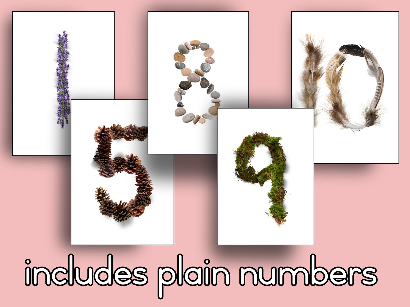 Nature Number Cards | Loose Parts Cards | Number Recognition ...