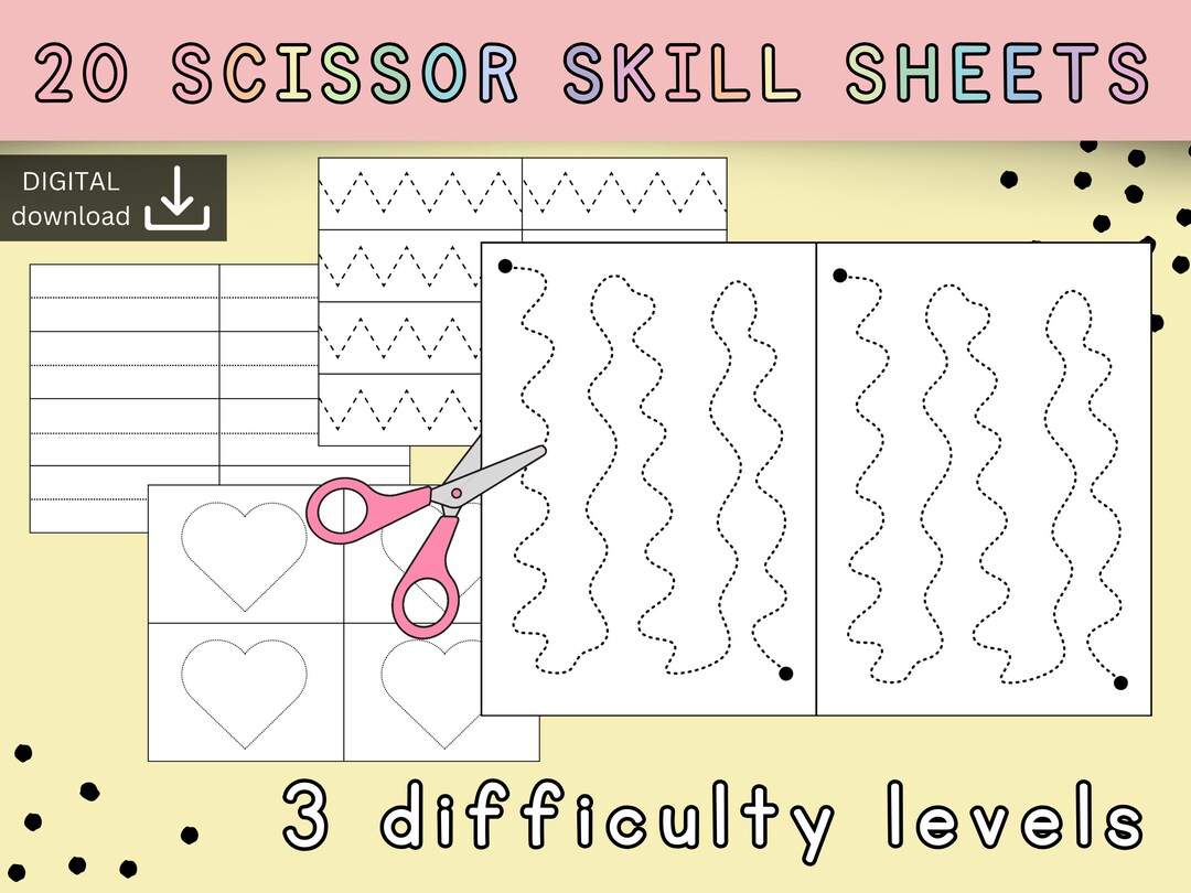 Scissor Skills for Children | Cutting Practice Preschoolers | Fine ...